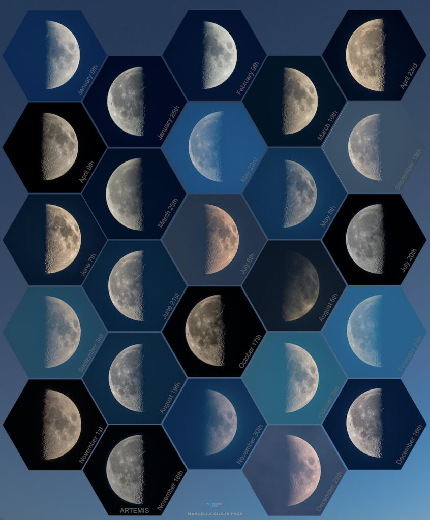 All quarter moons of 2022 - FotometeoreFotometeore
